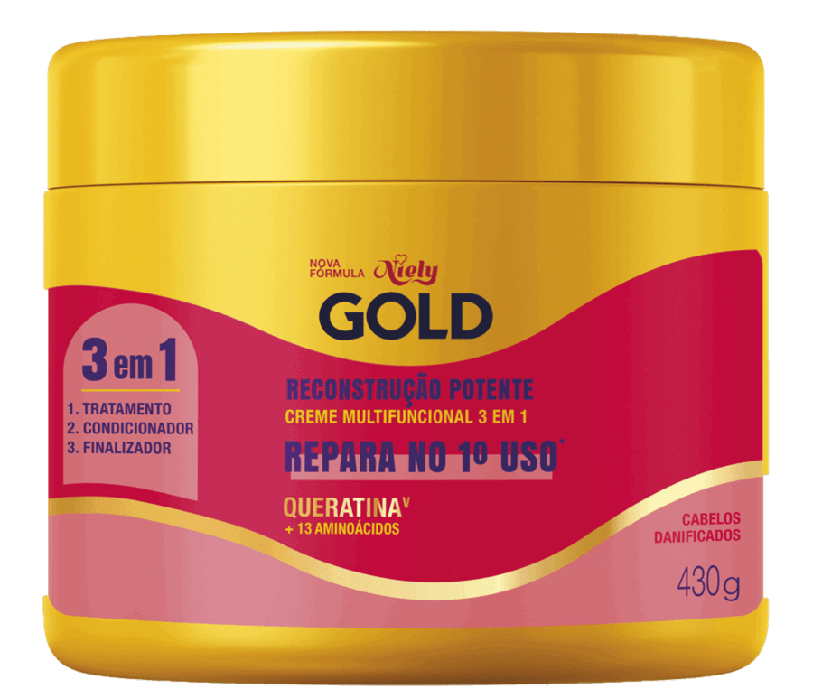 Niely Gold: creme reconstrução potente | Fique Diva