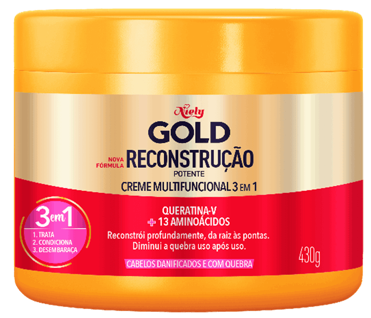 Niely Gold: creme reconstrução potente | Fique Diva