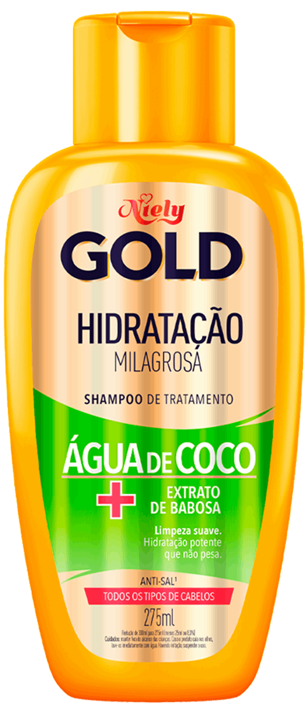 Shampoo Niely Gold Hidratação Milagrosa 275ml | Fique diva