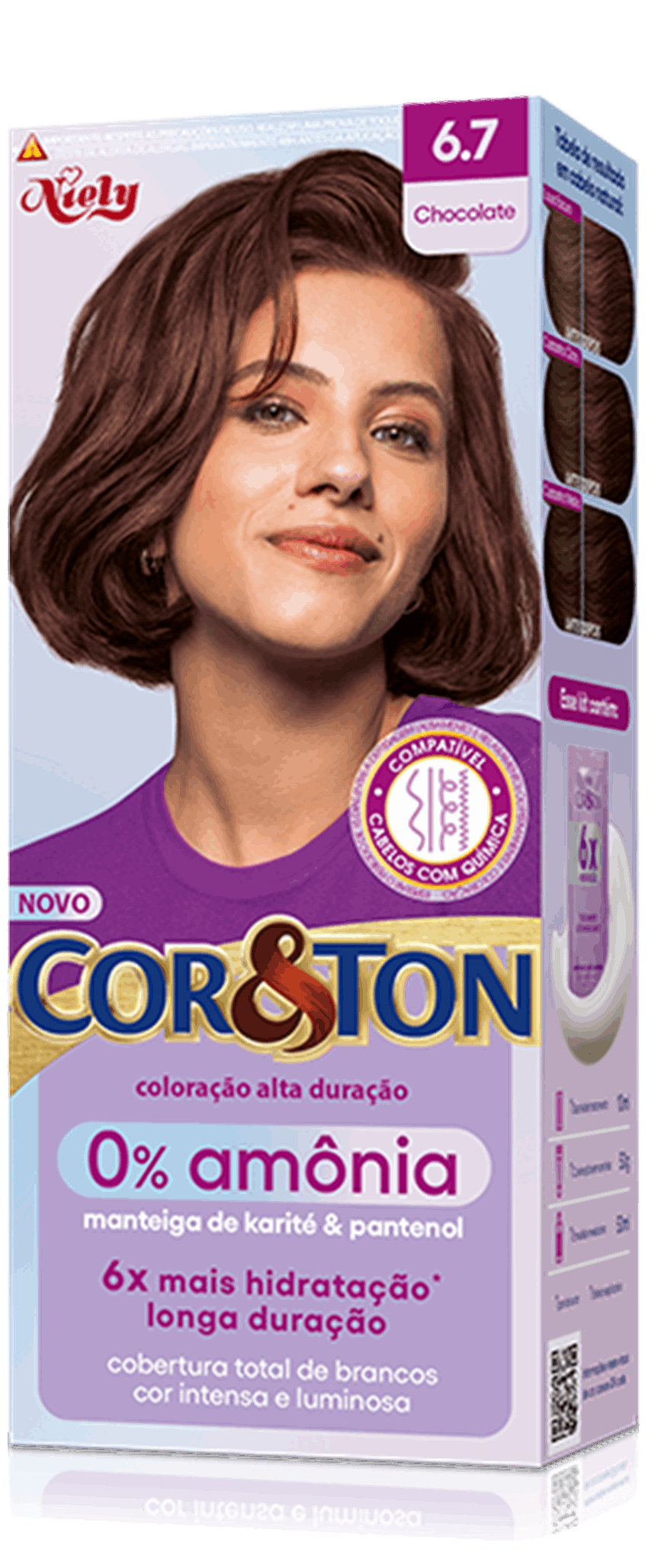 Cor&Ton Chocolate 6.7 0% Amônia para cabelo | Niely - Fique Diva