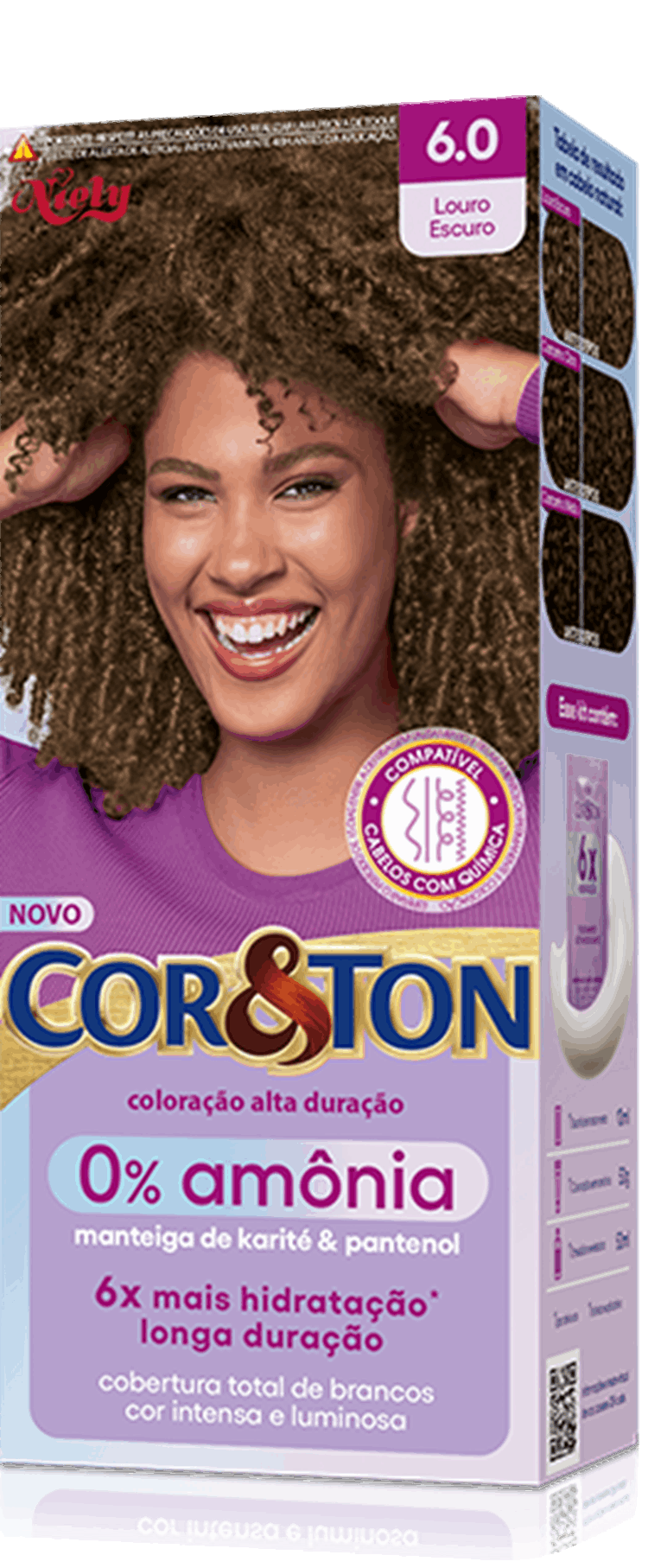 Cor & Ton Louro Escuro 6.0 - Cor Natural e Duradoura sem Amônia