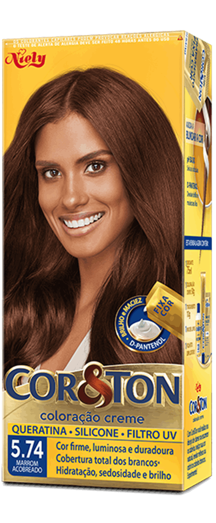 Cor&Ton Marrom Acobreado 5.74 para cabelo | Niely - Fique Diva