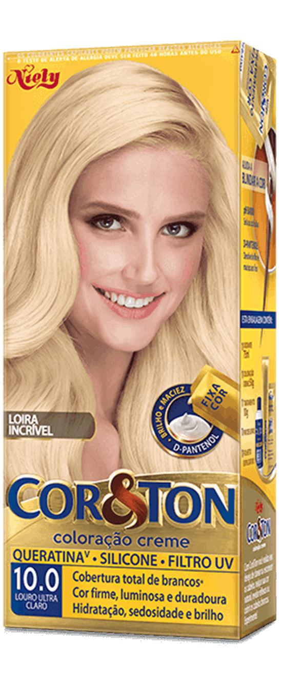 Cor&Ton Louro Ultra Claro 10.0 para cabelo | Niely - Fique Diva