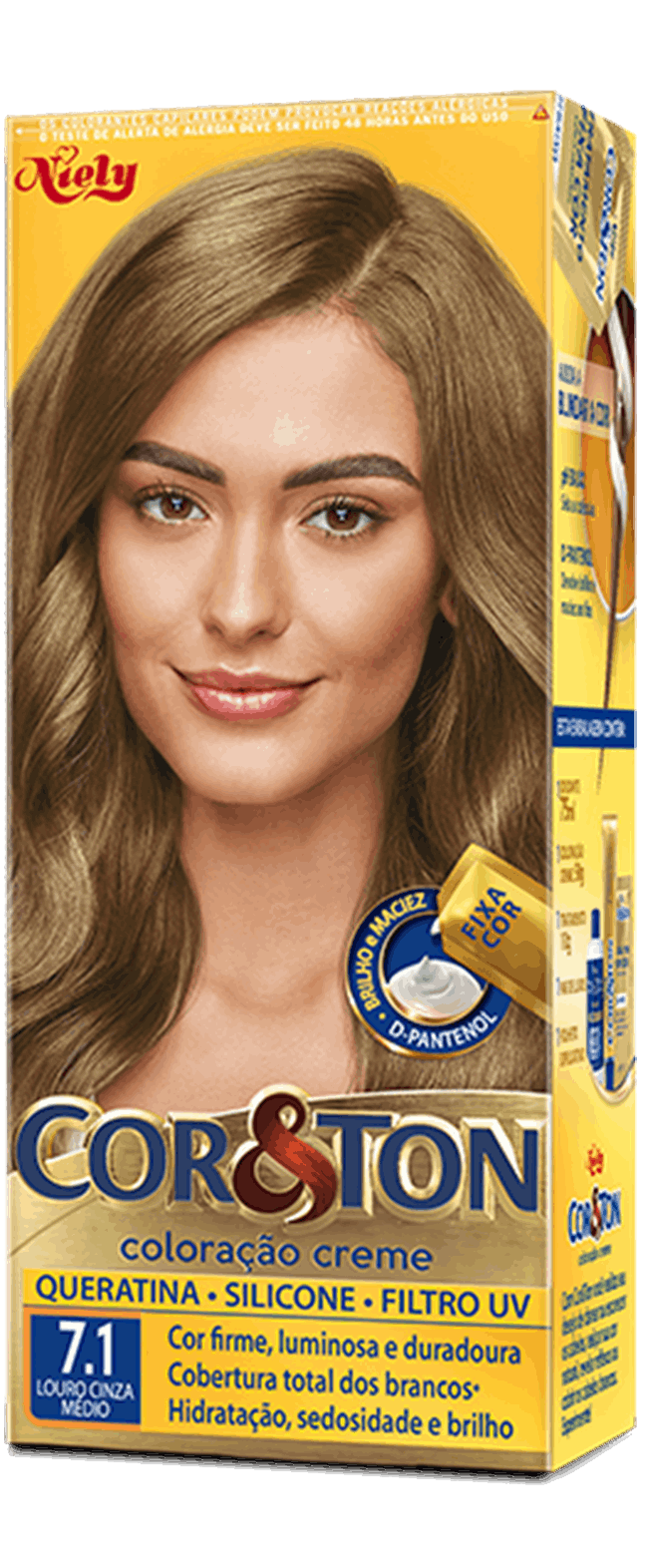 Cor&Ton Louro Cinza Médio 7.1 para cabelo | Niely - Fique Diva
