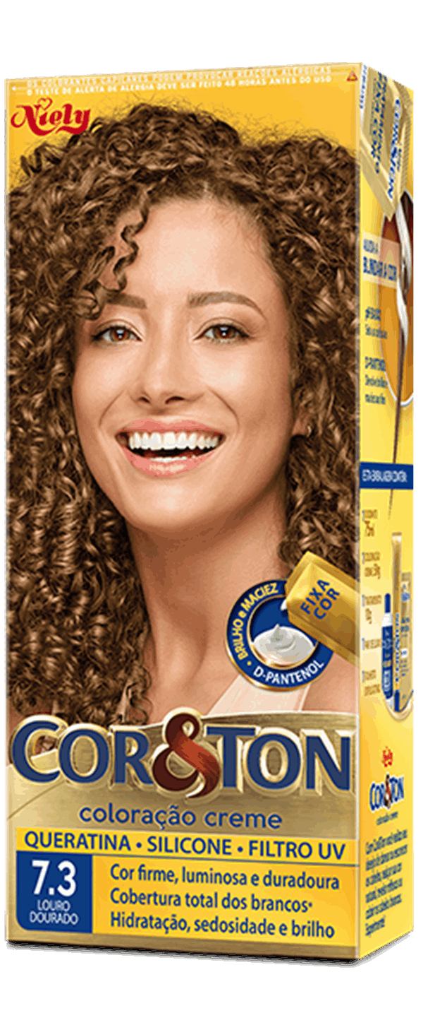 Cor&Ton Louro Dourado 7.3 para cabelo | Niely - Fique Diva