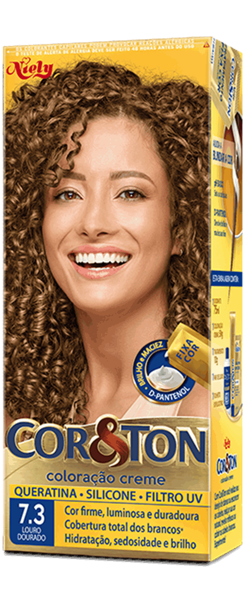 Cor&Ton Louro Dourado 7.3 para cabelo | Niely - Fique Diva