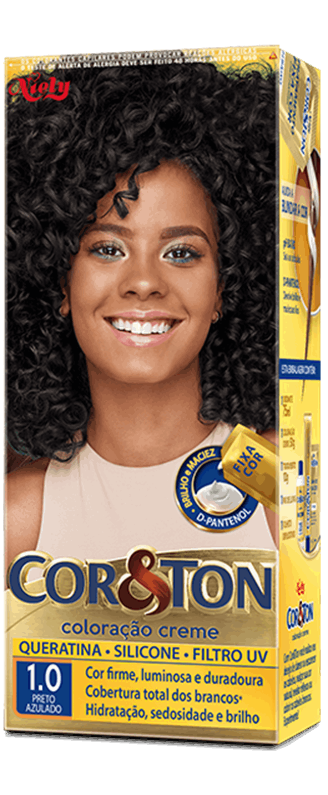 Cor&Ton Preto Azulado 1.0 para cabelo | Niely - Fique Diva