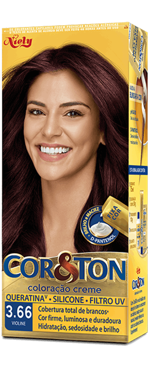 Cor&Ton Violine 3.66 para cabelo | Niely - Fique Diva