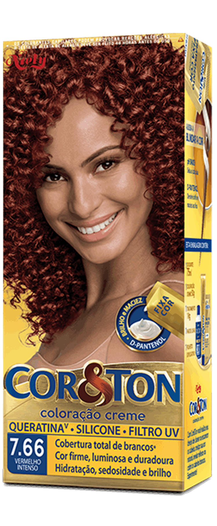 Cor&Ton Vermelho Intenso 7.66 para cabelo | Niely - Fique Diva