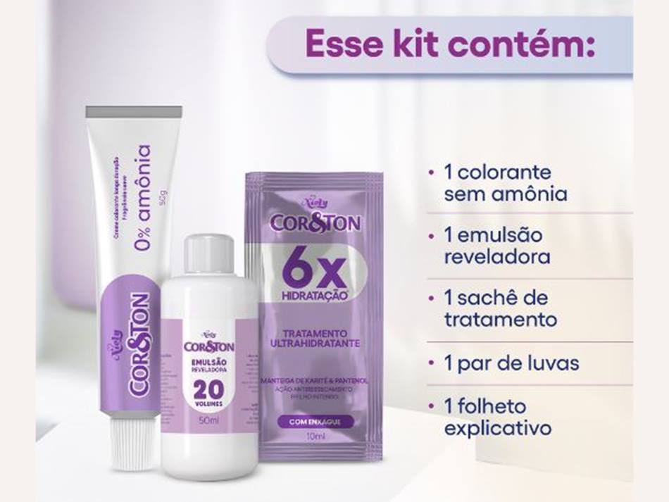 Cor&Ton 0% Amônia - cores intensa e luminosa para fios radiantes